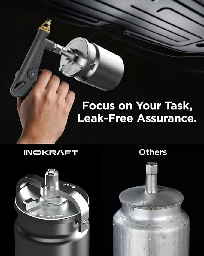 Undercoating Spray Gun - 60% Faster Flow & 360° Coverage Kit | InoKraft
